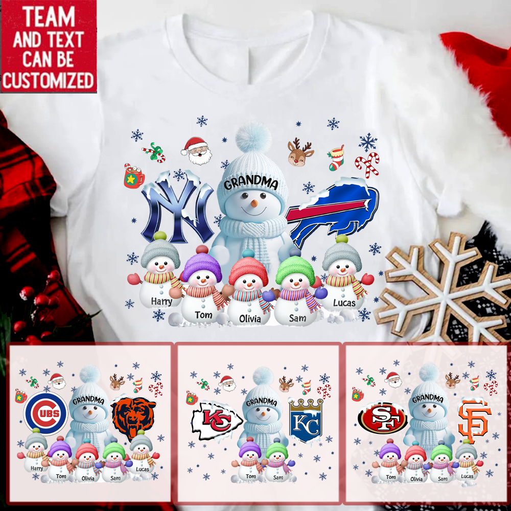 Teams with Snowman Family Shirt - Customized Shirt – dekor365